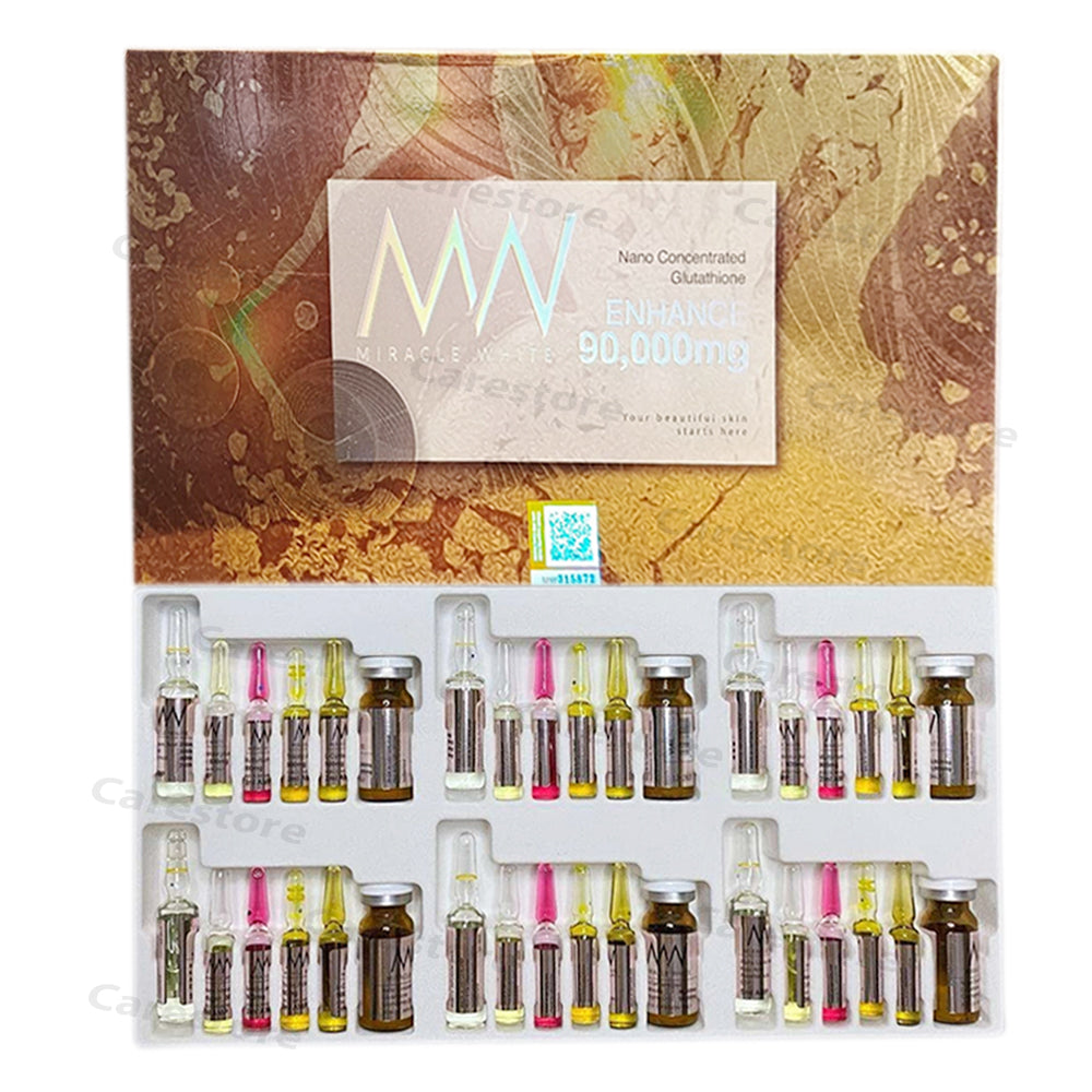 Miracle White Enhanced 90000mg Glutathione Skin Whitening Injection ...