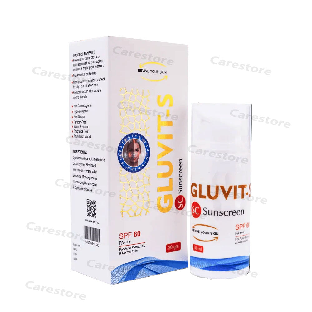Gluvit-S Sunscreen SPF 60 – CareStore