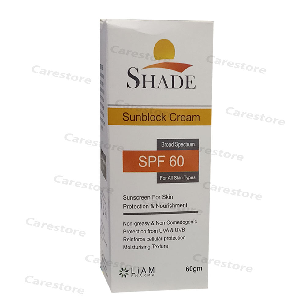 Shade SunBlock SPF60 Cream – CareStore