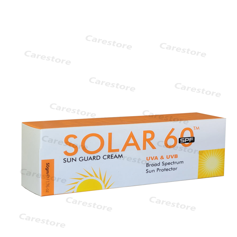 Solar SPF60 Sun Guard Cream 50gm – CareStore