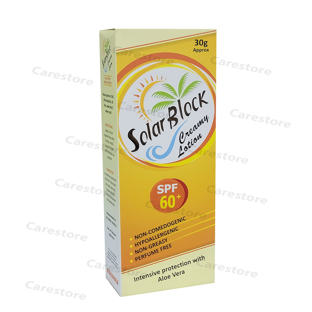 Solar Block Creamy Lotion SPF60+ – CareStore