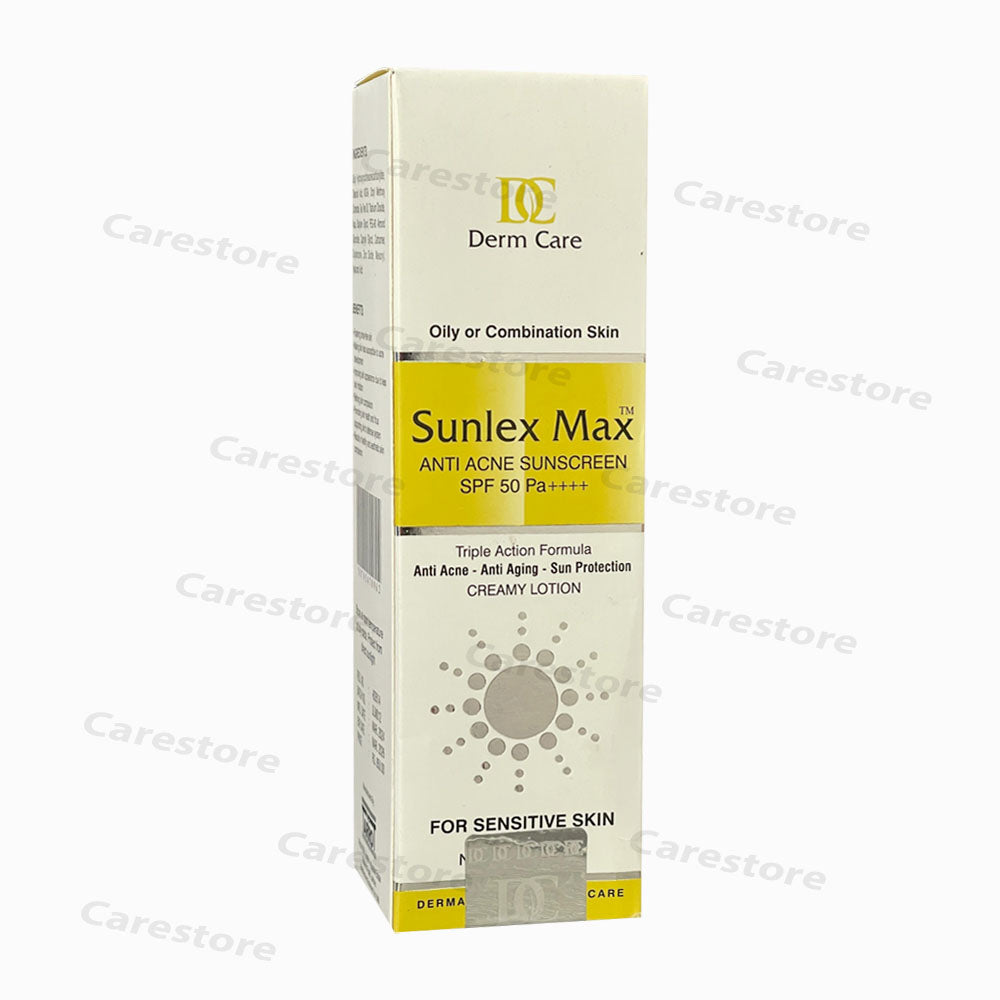 Sunlex Max Anti Acne Sun Screen SPF 50 Pa+++ – CareStore