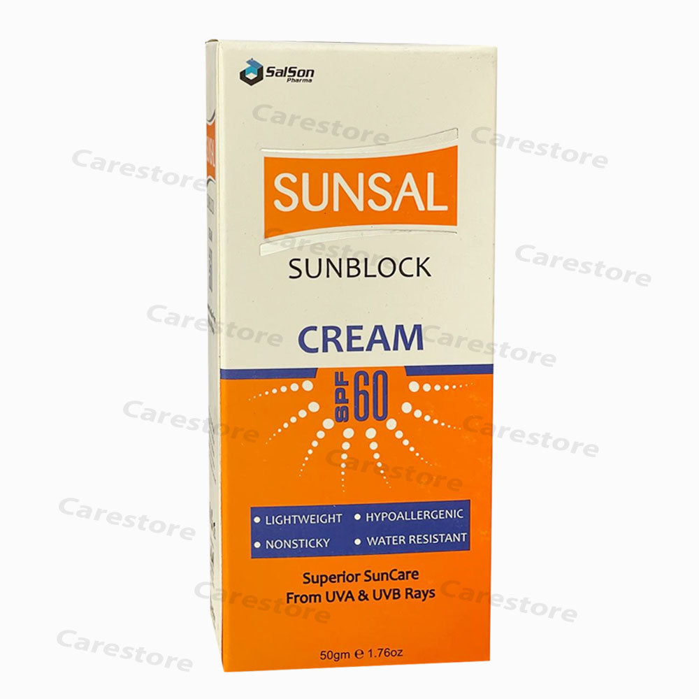 Sunsal Sunblock SPF 60 Cream – CareStore